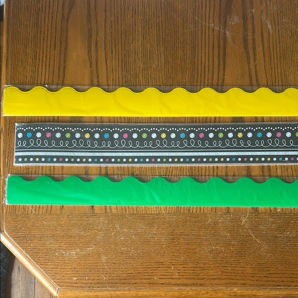 Wall Decor | Yellow And Green Classroom Bulletin Borders Multi Colored ...